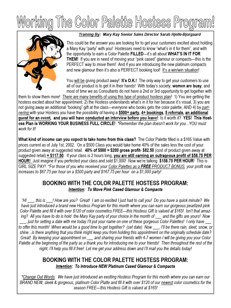 Hostess Color - Palette Form | PDF