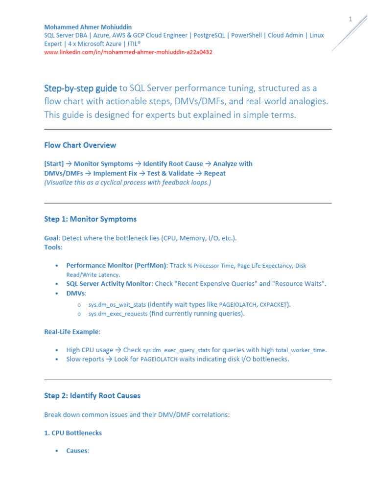 Step_by_step_guide_to_SQL_Server_performance_tuning__1738662788 | PDF | Microsoft Sql Server ...