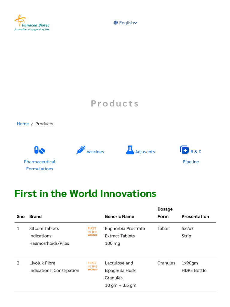 Panacea Biotec | PDF | Vaccines | Tablet (Pharmacy)