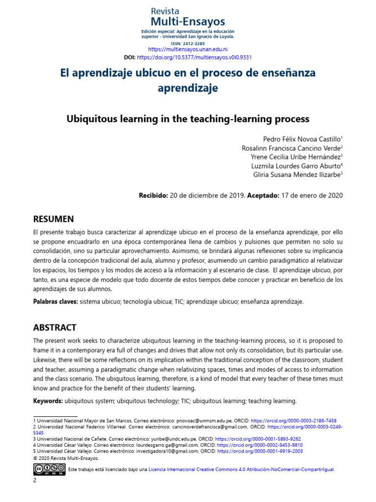 Admin, El Aprendizaje Ubicuo | PDF | Tecnologia Educacional | Maestros