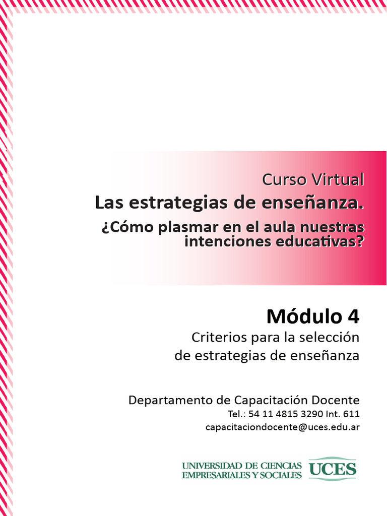 Modulo4_LasEstrategiasDeEnsenanza | PDF | Enseñando | Evaluación