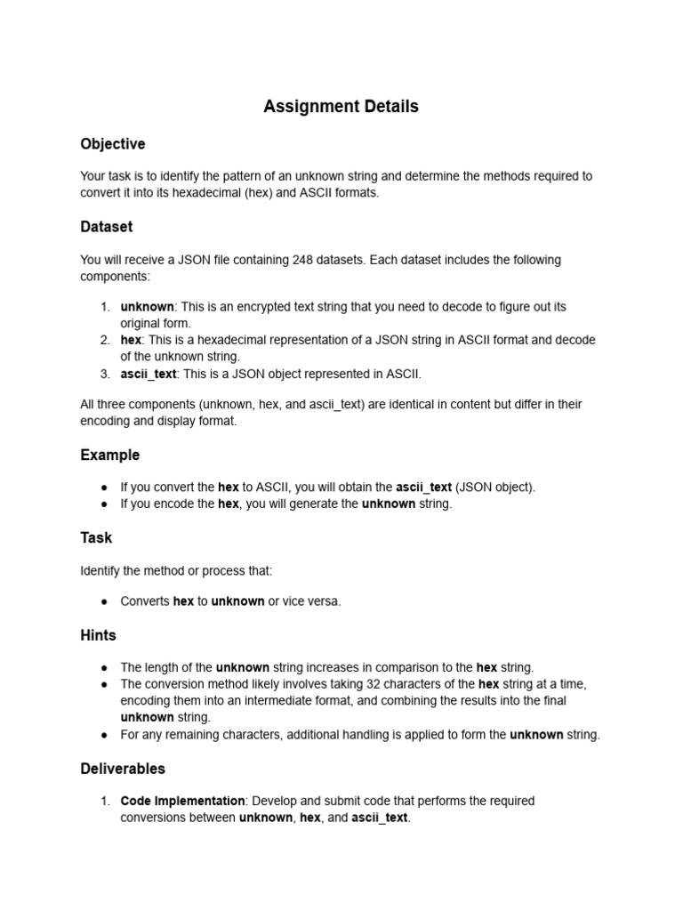 CISC 2210: Hex and ASCII Conversion Task | PDF | String (Computer ...