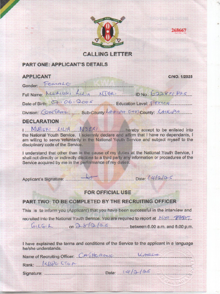 Calling Letter | PDF