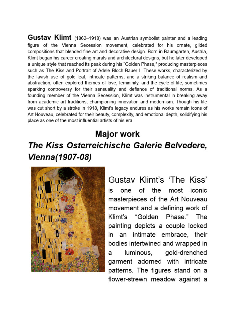 Gustav Klimt | PDF | Gustav Klimt | Paintings