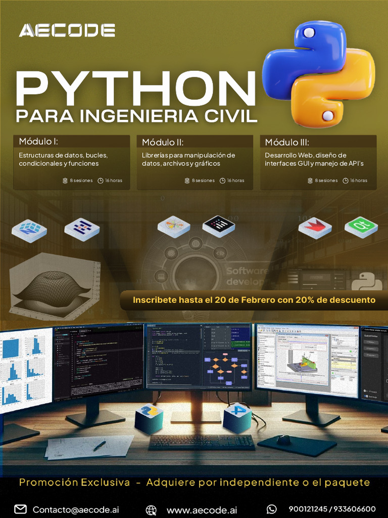 Aecode - Brochure Python - 1 | PDF | Python (lenguaje de programación ...