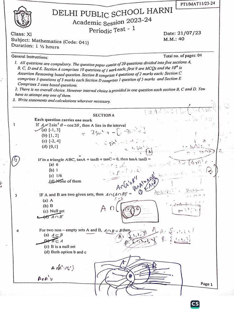 DPS Harni Maths | PDF