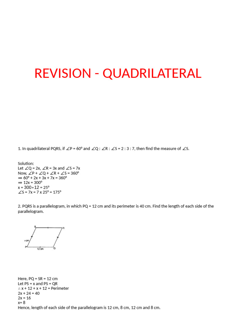 24-25 REVision 9- QUAD Rilaterals | PDF | Classical Geometry ...