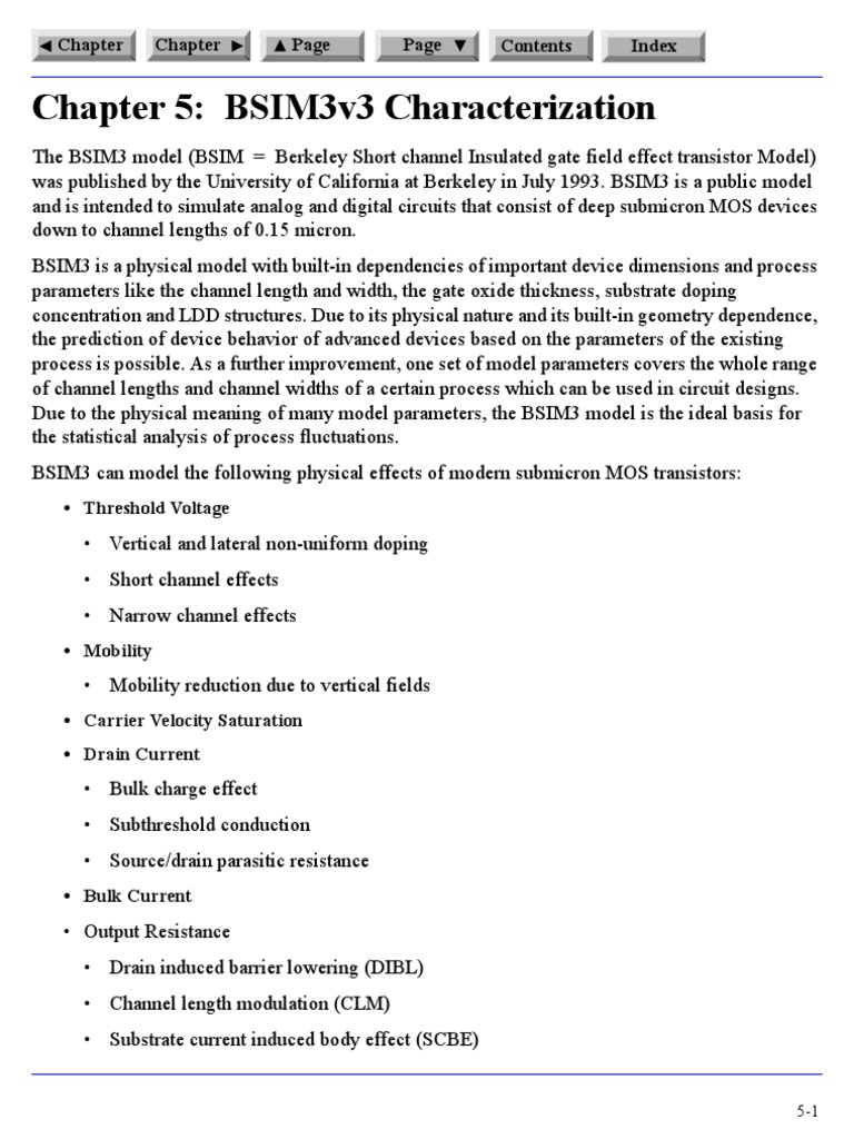 Bsim3 Manual | PDF | Field Effect Transistor | Mosfet