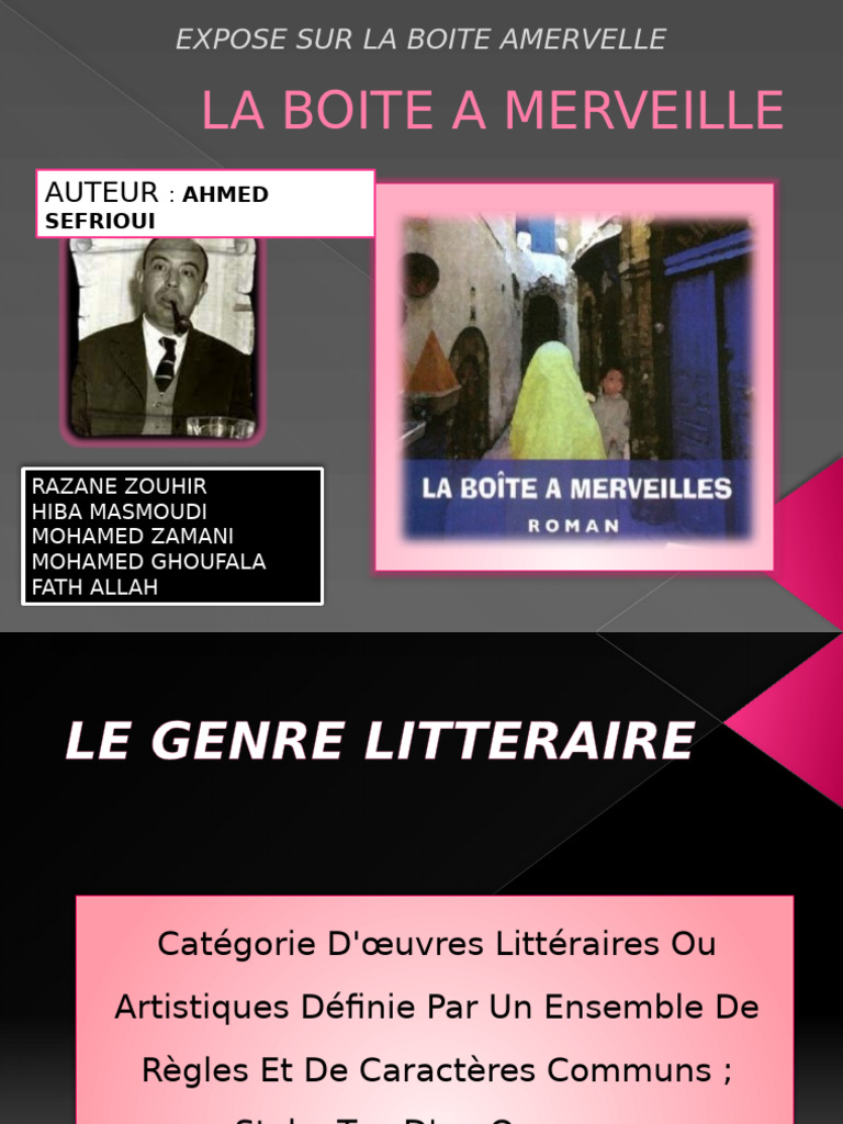 Analyse de "La Boîte à Merveilles" | PDF | Autobiographies | Écriture