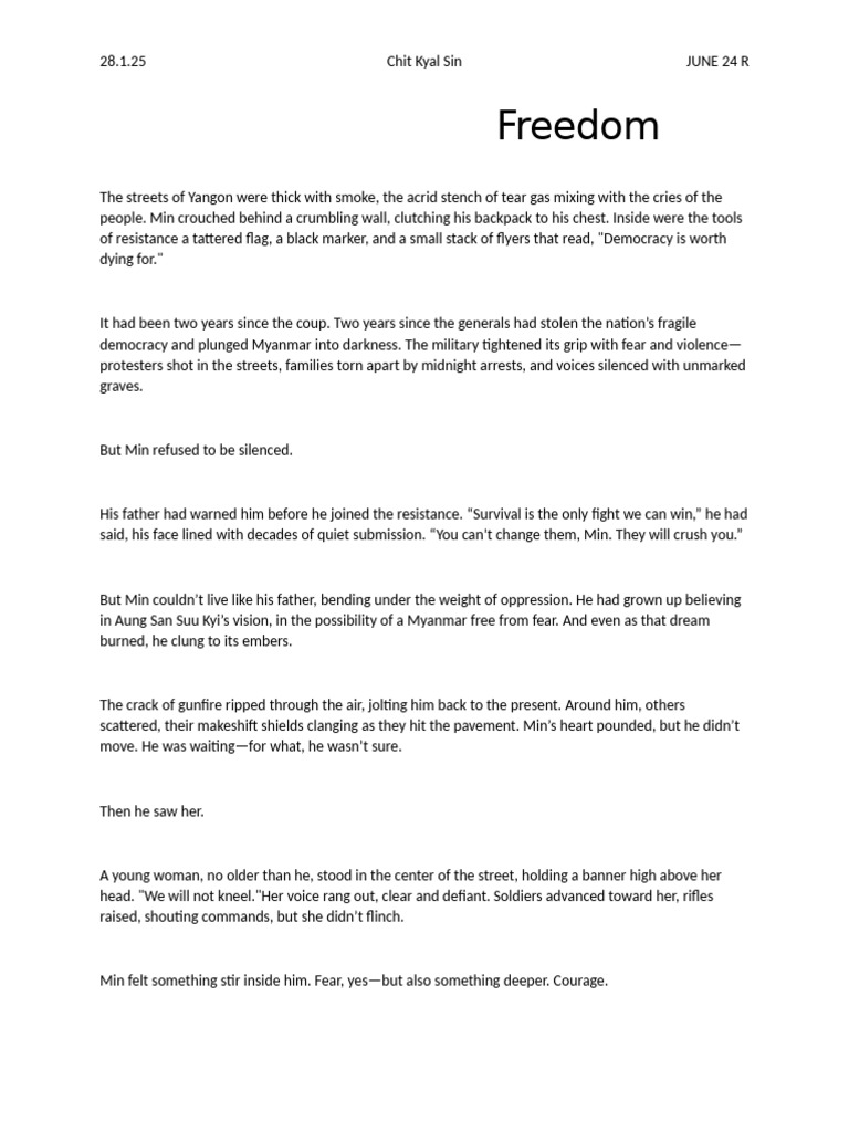 Freedom | PDF | Political Events | Myanmar