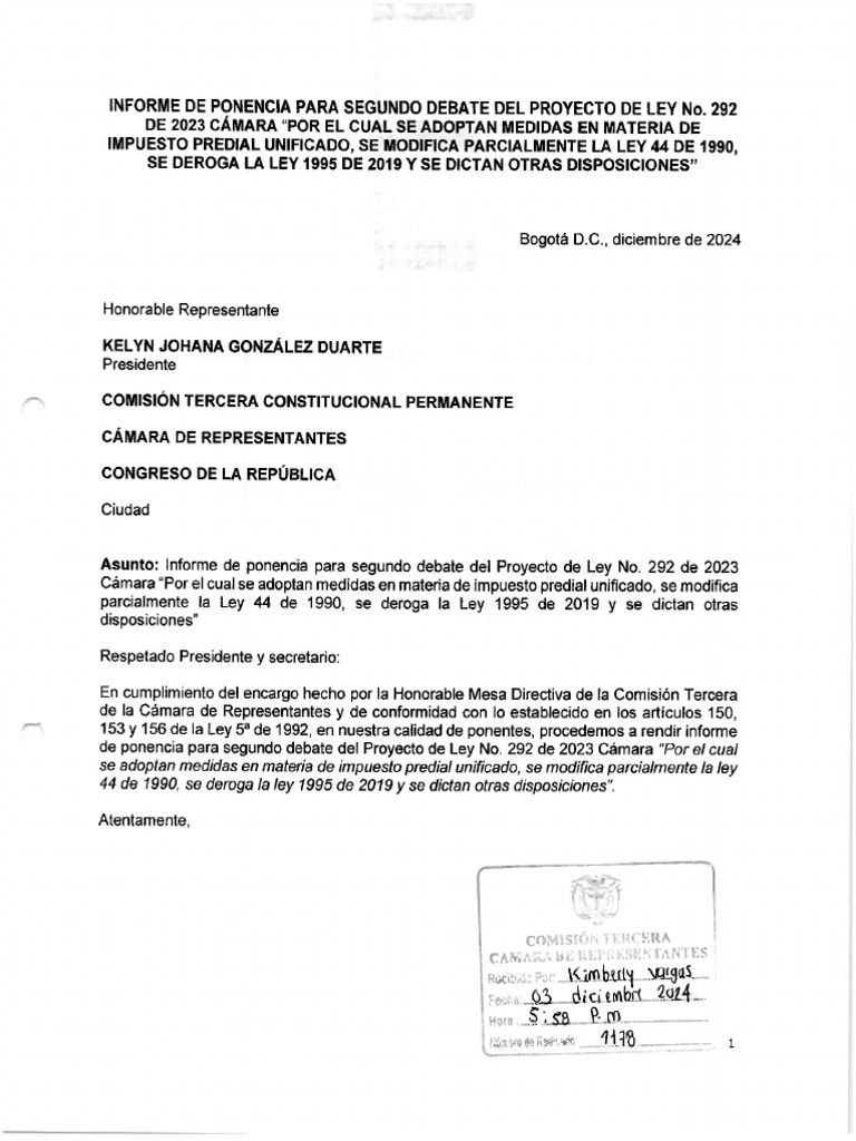 Ponencia 2 Debate Pl. 292-2024C | PDF