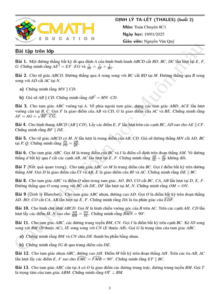 (L8C1CG24) 19 01 2025 Dinh Ly Ta Let Buoi 2 | PDF