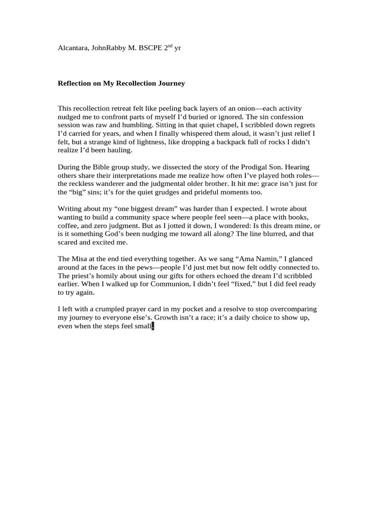 Reflection in Recollection | PDF