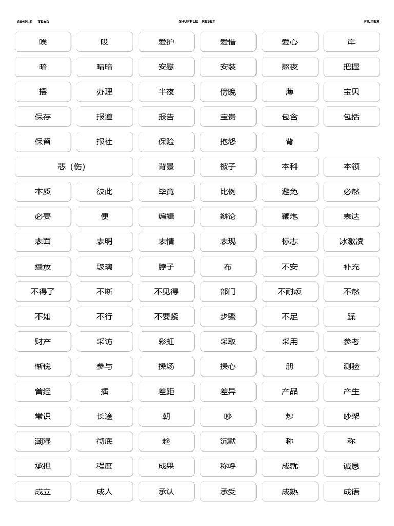 Kosakata & Soal Ujian HSK Level 5 - Pandarin | PDF