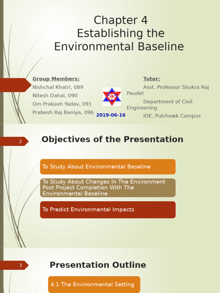 Chapter 4 Env. Baseline | PDF | Environmental Impact Assessment | Earth ...