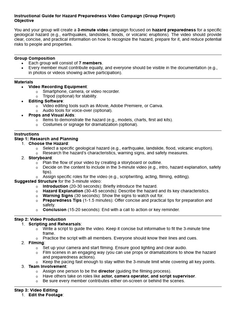 PETA DRRR Hazard Preparedness Video Campaign | PDF | Hazards