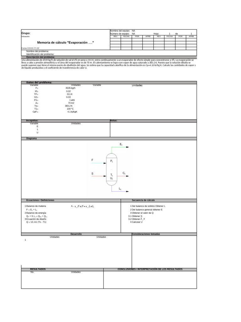 Memoria de Cálculo EV EA 2025 | PDF | Evaporación | Ramas de la termodinámica