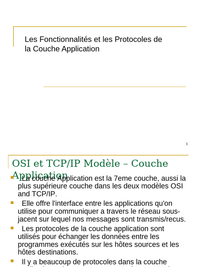 Chapitre Couche Applications (Francais) | PDF | Serveur (Informatique) | Pair à pair