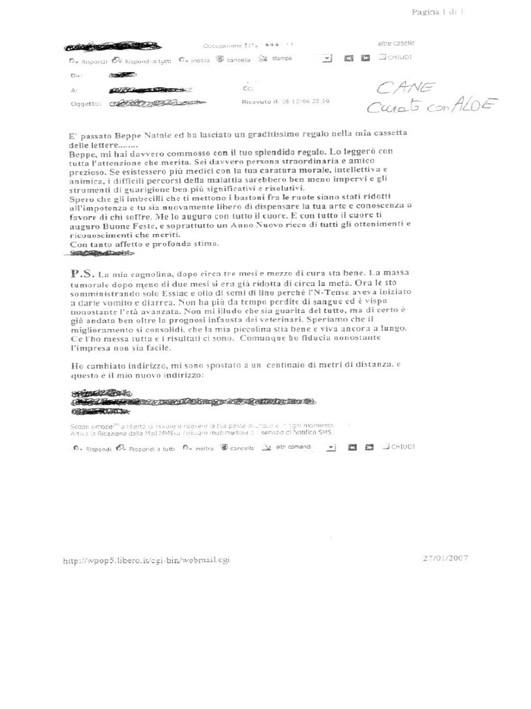 M.C.C.K. Vecchie Lettere Di Pazienti Del Dott NACCI | PDF