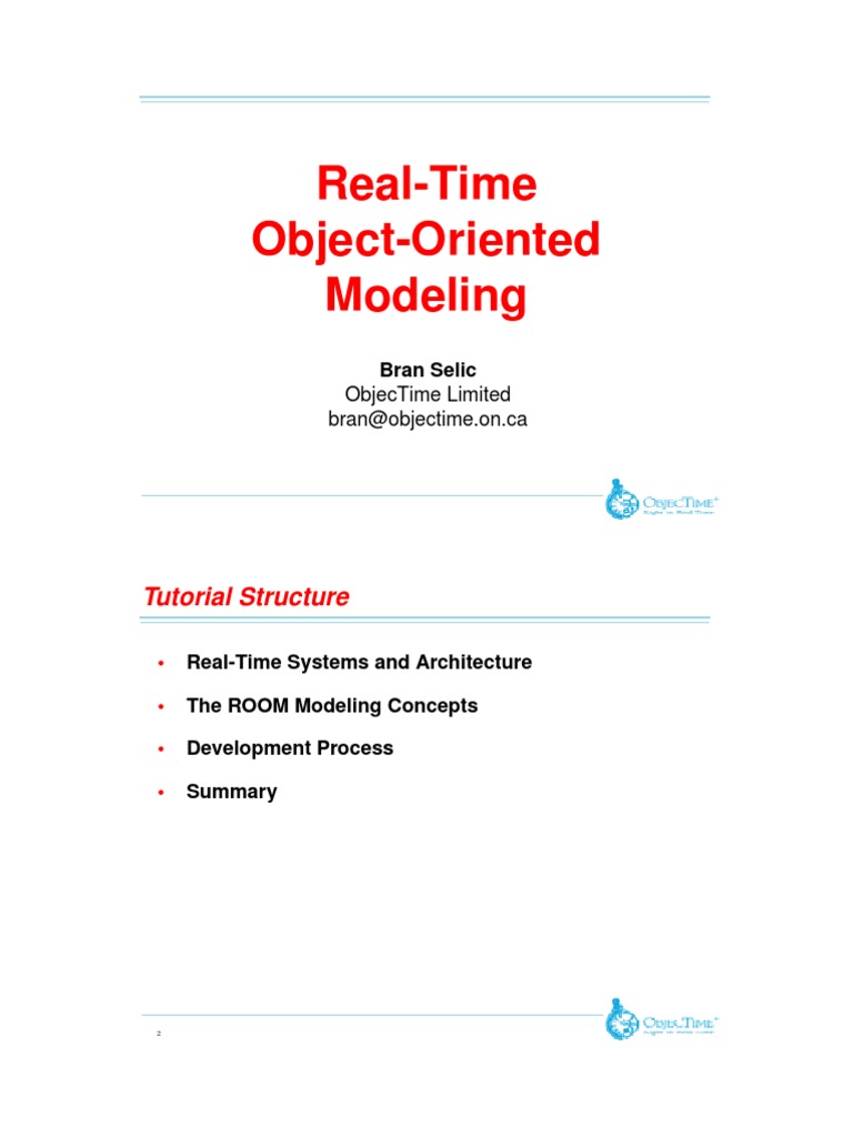 Real-Time Object-Oriented Modeling: Tutorial Structure | Download Free PDF | Object (Computer ...