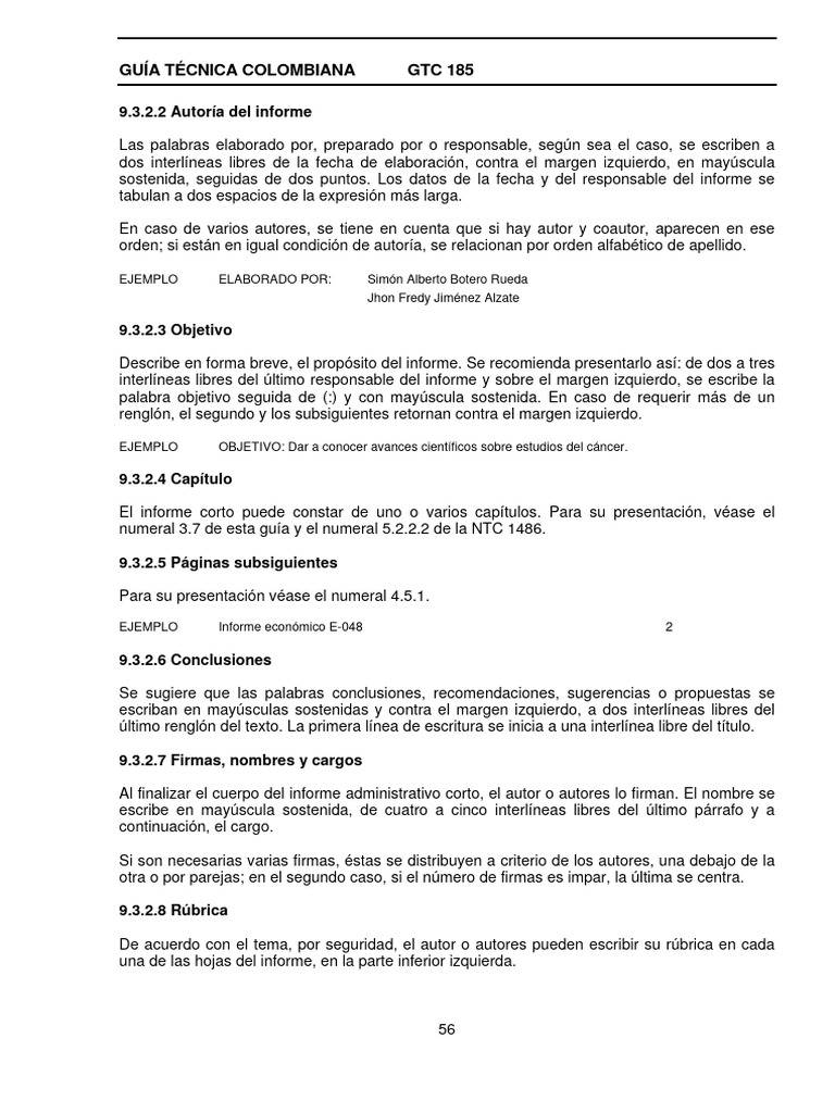 Guía Técnica GTC 185-64 | PDF | Escritura
