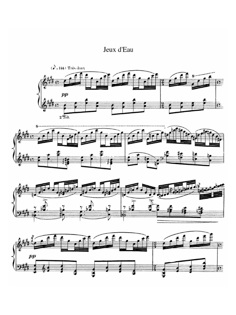 Ravel Jeux d'Eau | PDF