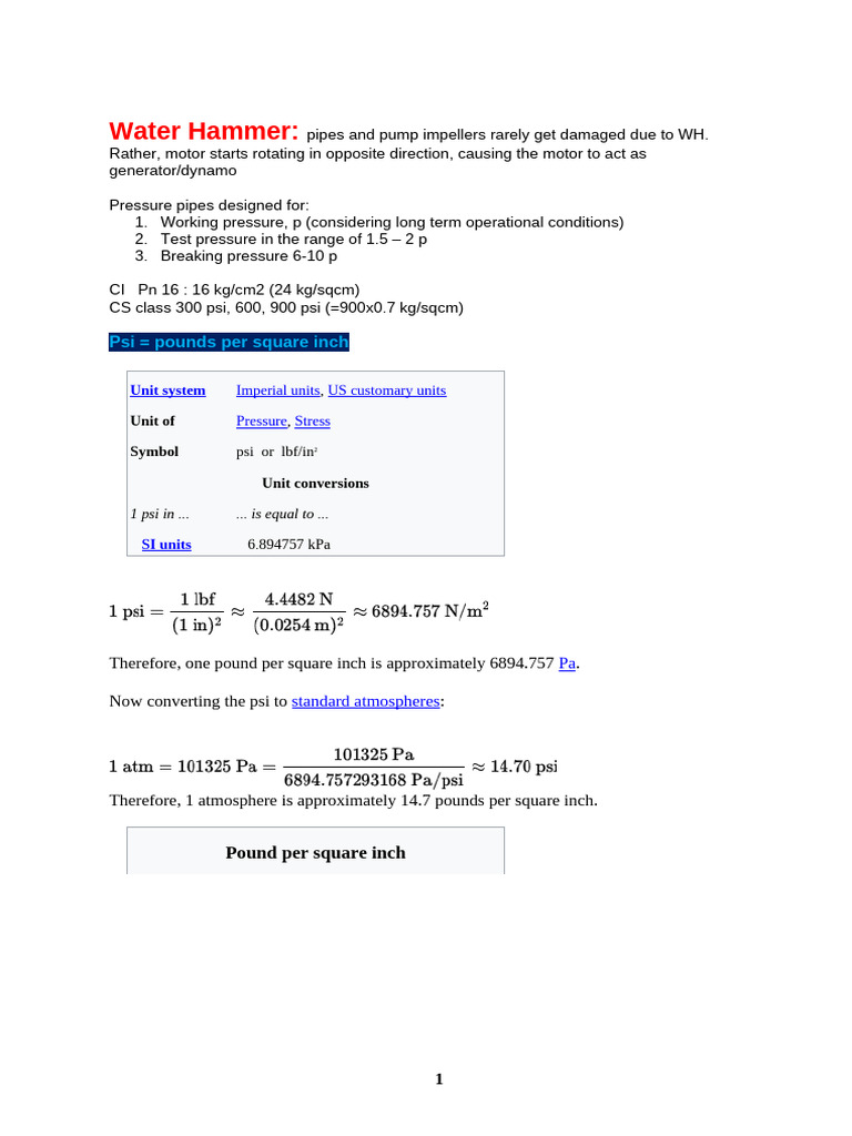 Notes-Ground Water & Pumps | PDF | Pump | Vacuum