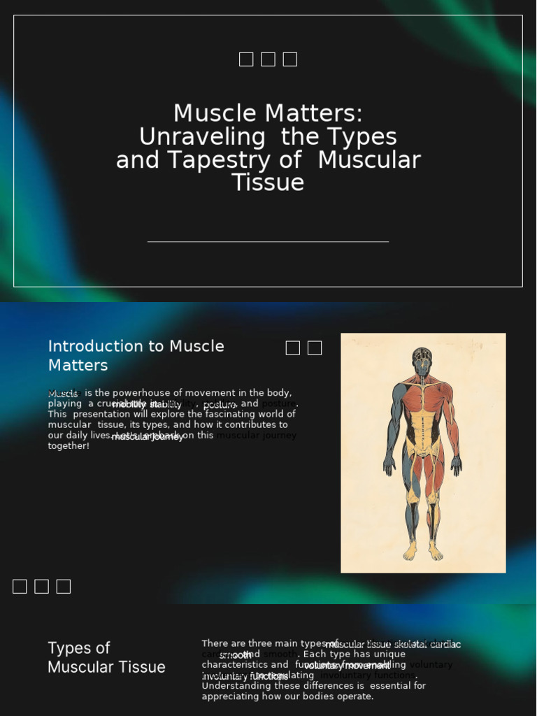 Slidesgo Muscle Matters Unraveling The Types and Tapestry of Muscular ...