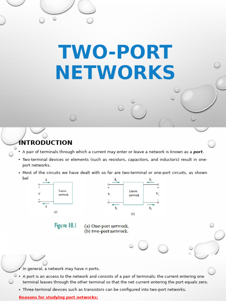 Understanding Two-Port Networks | PDF | Electrical Impedance ...