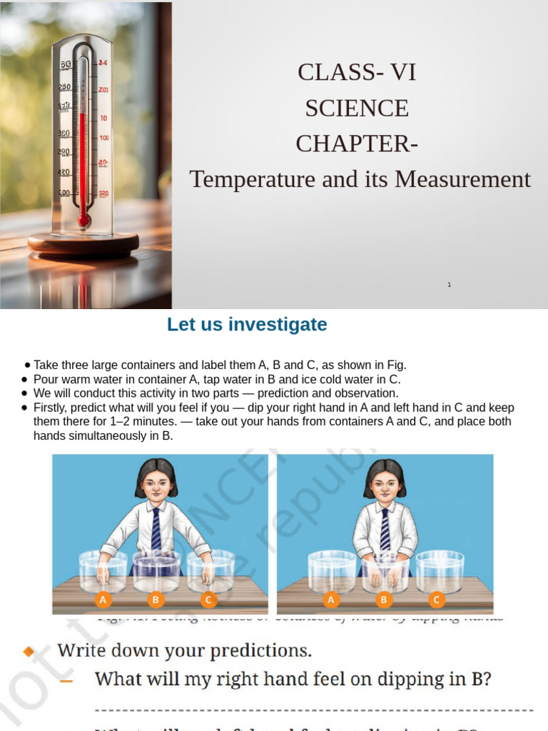 Temperature and Its Measurement | PDF | Thermometer | Temperature