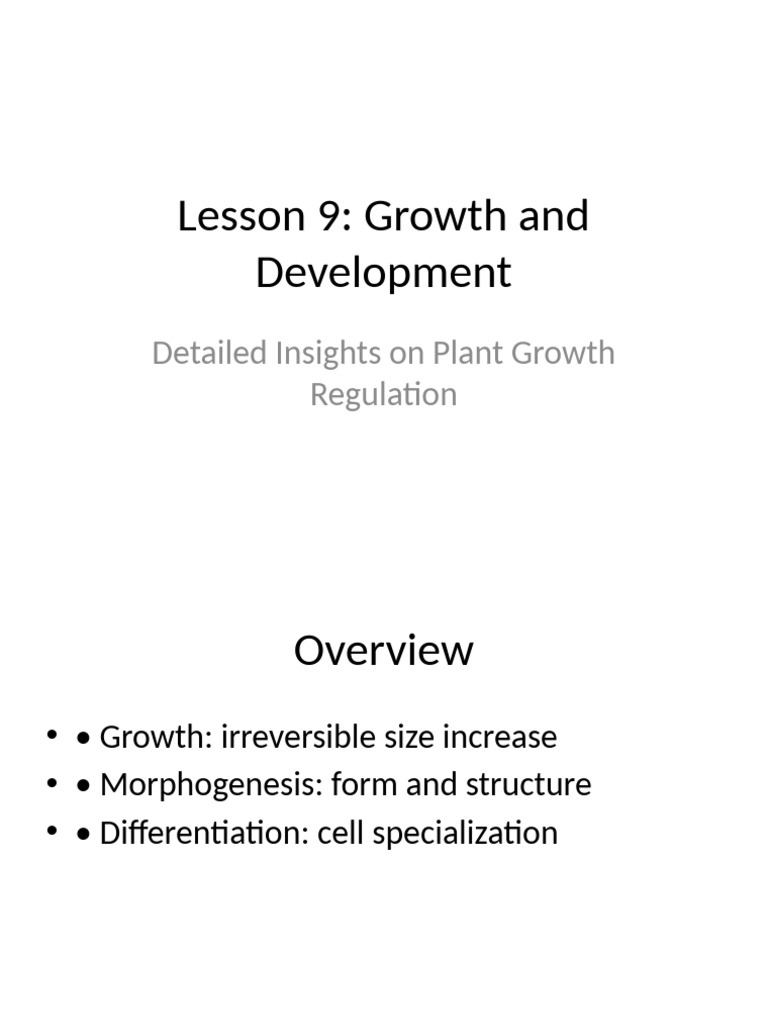 Detailed Growth and Development Presentation | PDF