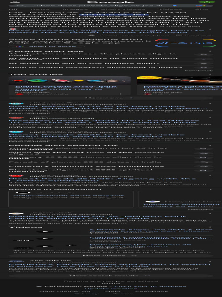 When Does Planets Align On Jan 25 in Ist Time - Google Search | PDF ...