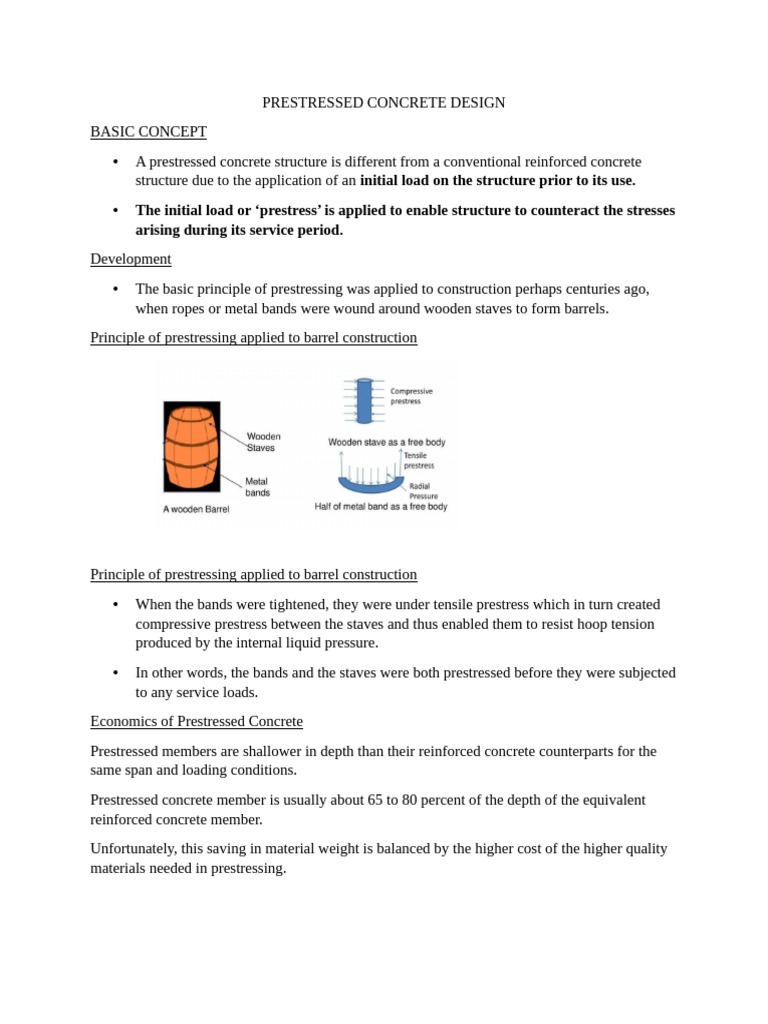 Prestressed Concrete Design | PDF | Prestressed Concrete | Concrete