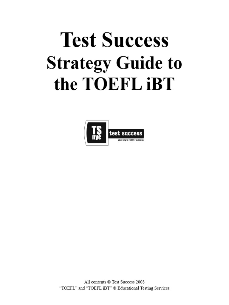 Test Success Strategies Manual | PDF | Test Of English As A Foreign ...