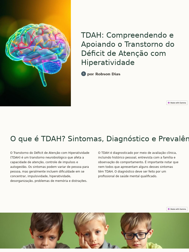 TDAH Compreendendo e Apoiando o Transtorno Do Deficit de Atencao Com ...