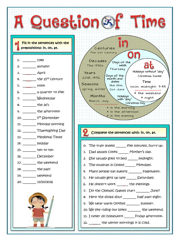 Prepositions of Time | PDF