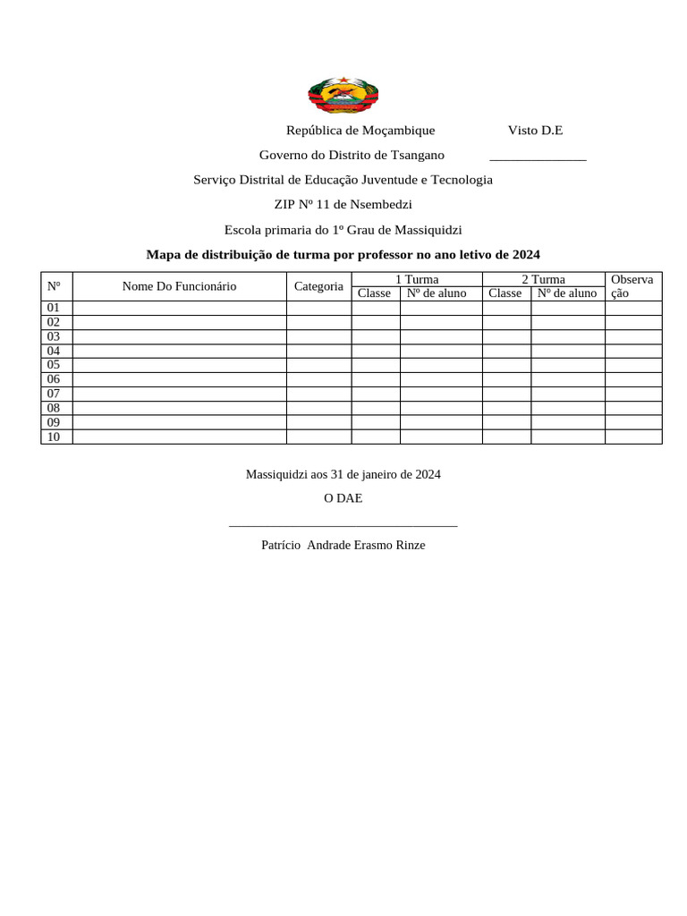 mapa distr d turma 2024 | PDF