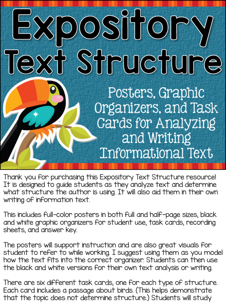 Posters, Graphic Organizers, and Task Cards For Analyzing and Writing ...