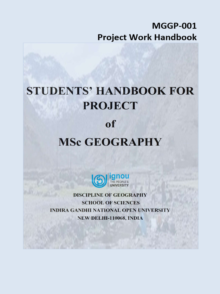 MSc Geography Project Work Handbook | PDF | Survey Methodology ...