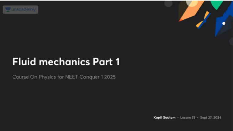 Fluid Mechanics Part 1 No Anno | PDF