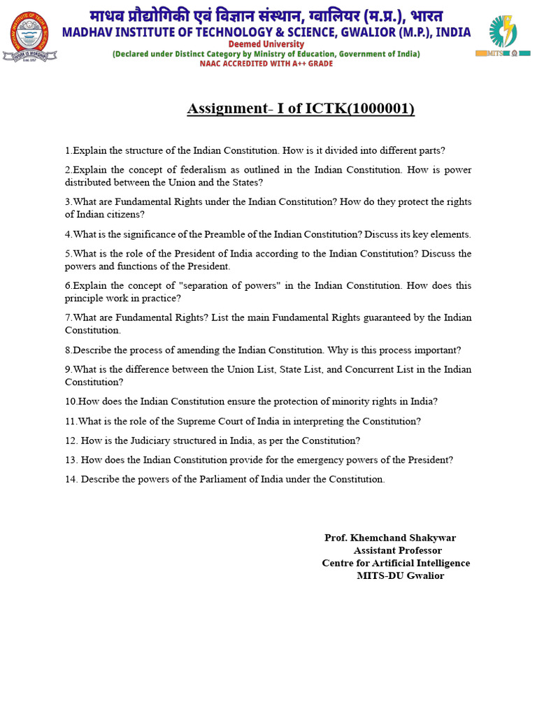 Assignment-I ICTK | PDF