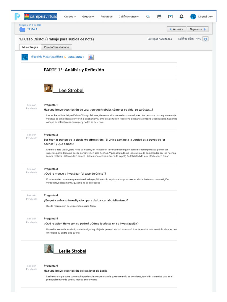 El Caso Cristo - (Trabajo para Subida de Nota) - Schoology | PDF | Verdad | Jesús