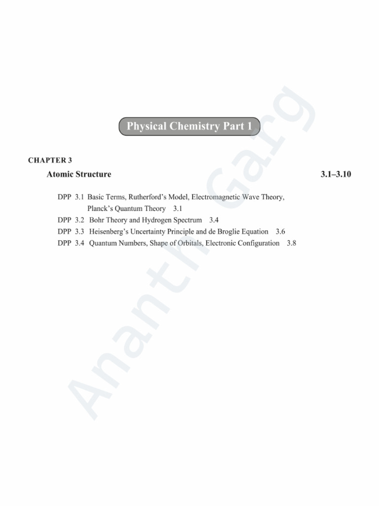 4. Atomic Structure DPP | PDF
