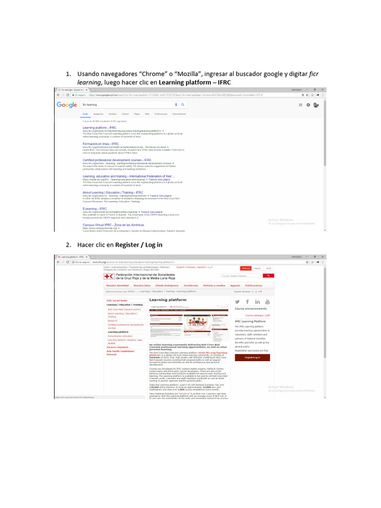 Instructivo Plataforma Ficr | PDF
