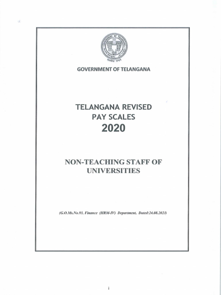 Ts Revised Pay Scales 2020 | PDF