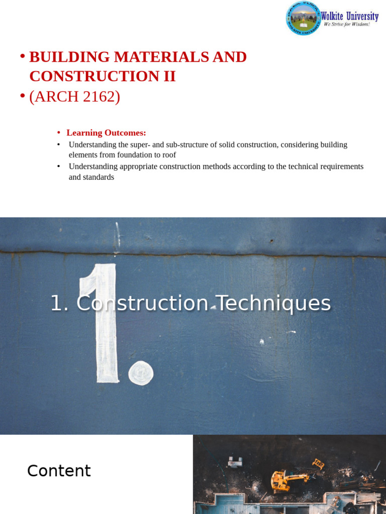 Construction Techniques | PDF | Masonry | Concrete