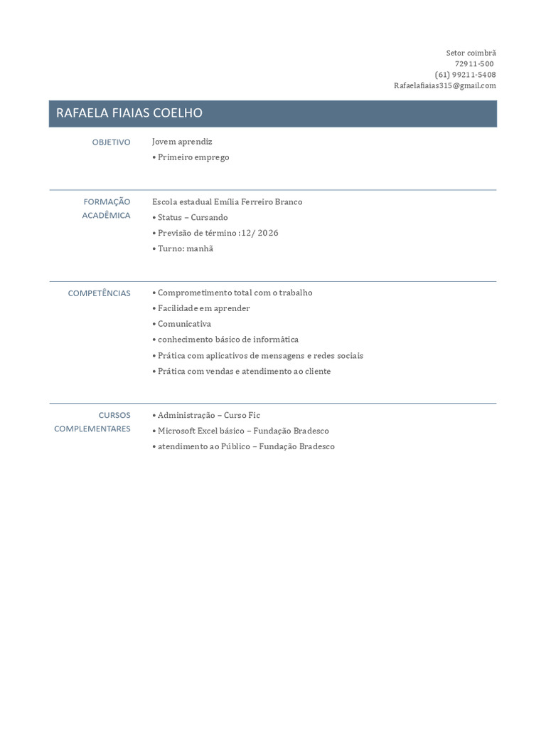 Curriculo Rafa | PDF