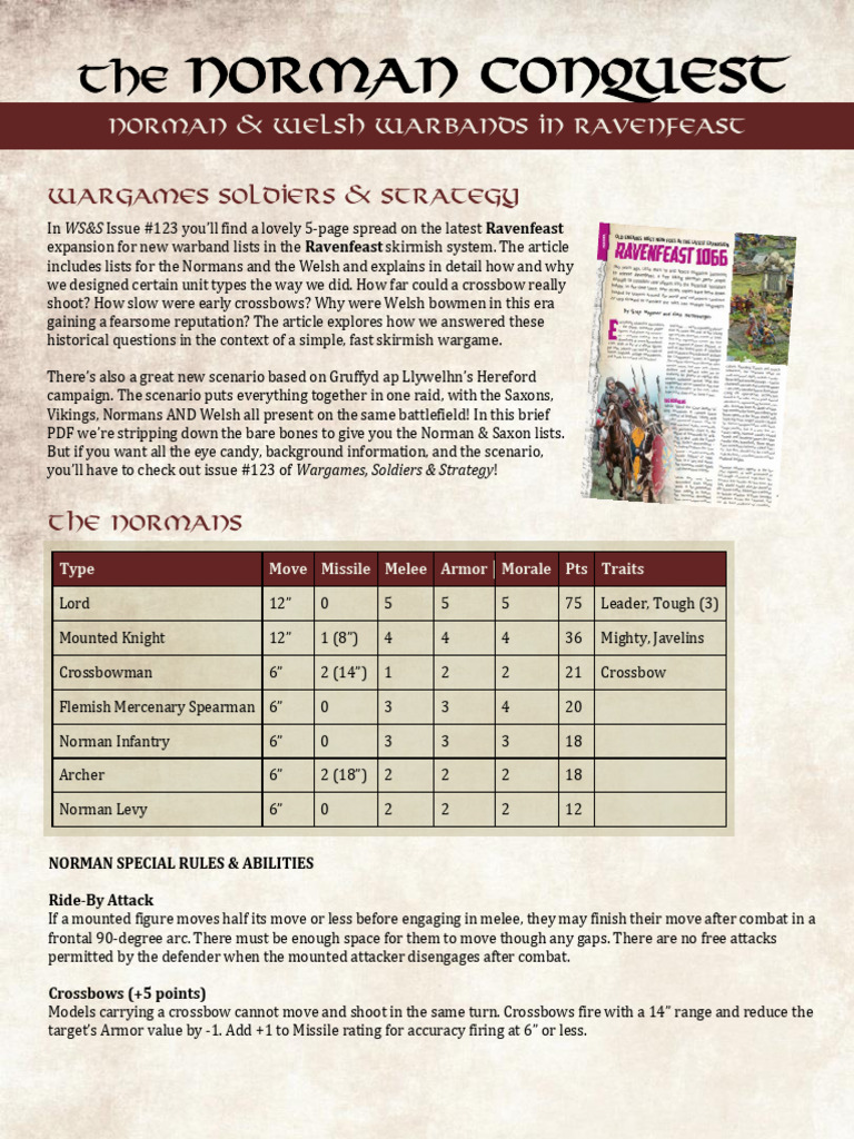 Norman and Welsh Army Lists | PDF | Military