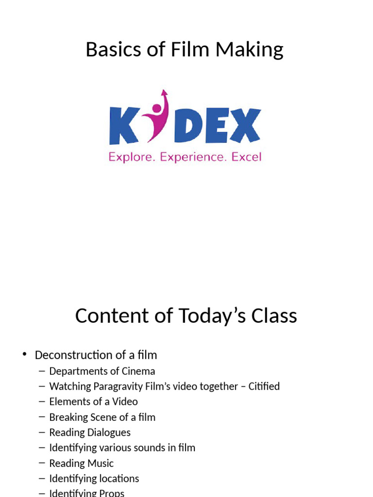 Film Making Basics & Processes | PDF