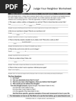 Byron Katie-JudgeYourNeighbor Worksheet | PDF | Behavioural Sciences ...
